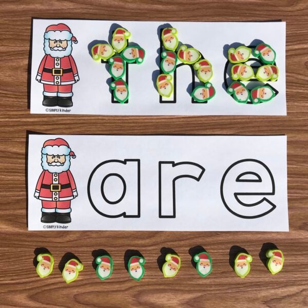 Santa Letters & Words - Mini Eraser Activity Set - Simply Kinder ...