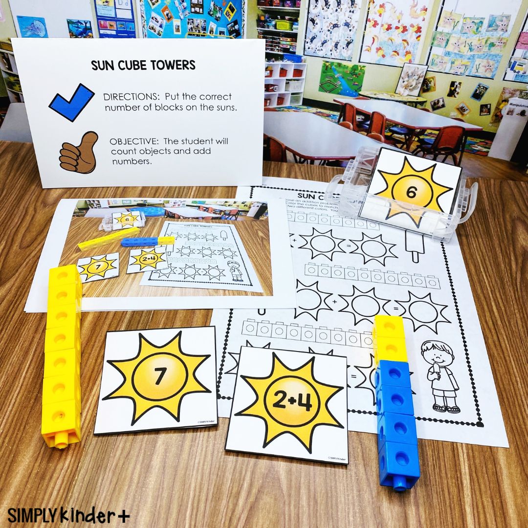 Sun Cube Towers: Math Center, Fourth Quarter - Simply Kinder ...
