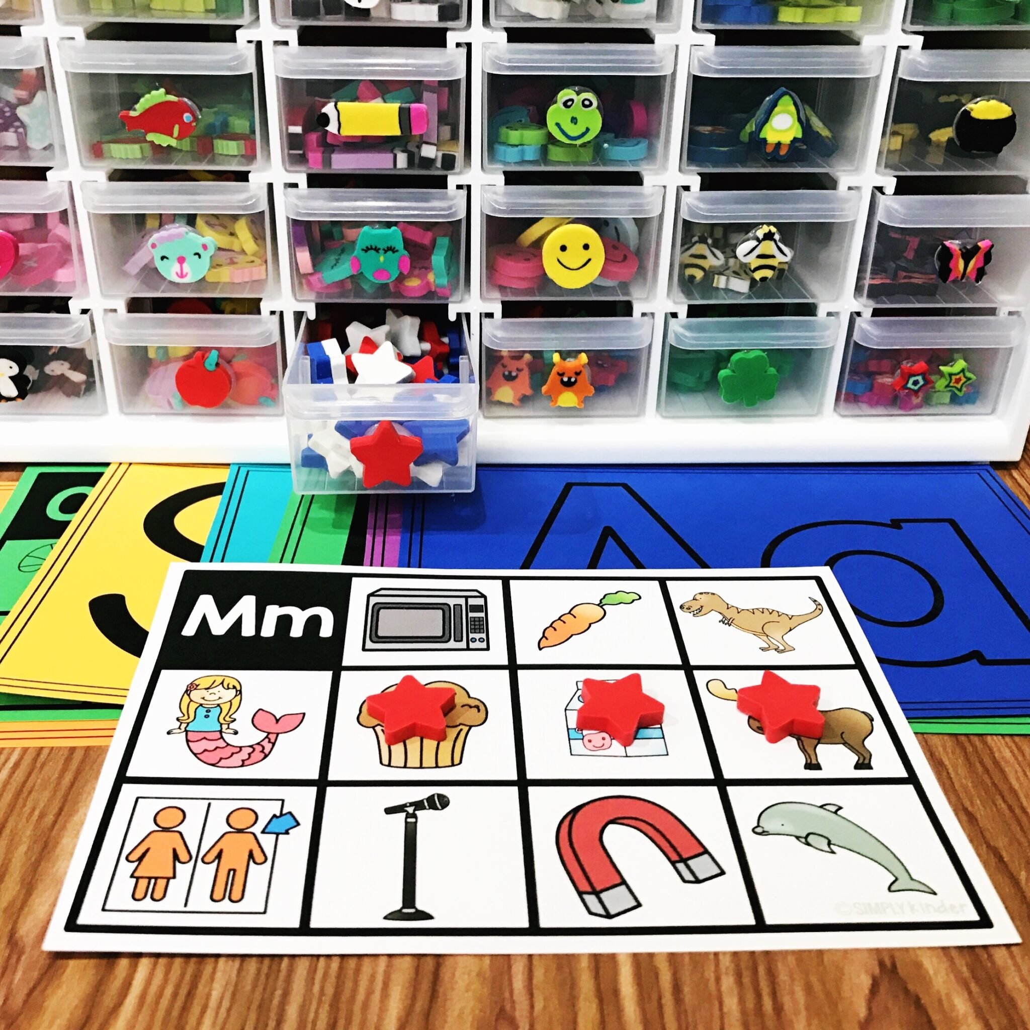 Alphabet Mats - Mini Eraser Activity Set - Simply Kinder + Printable ...