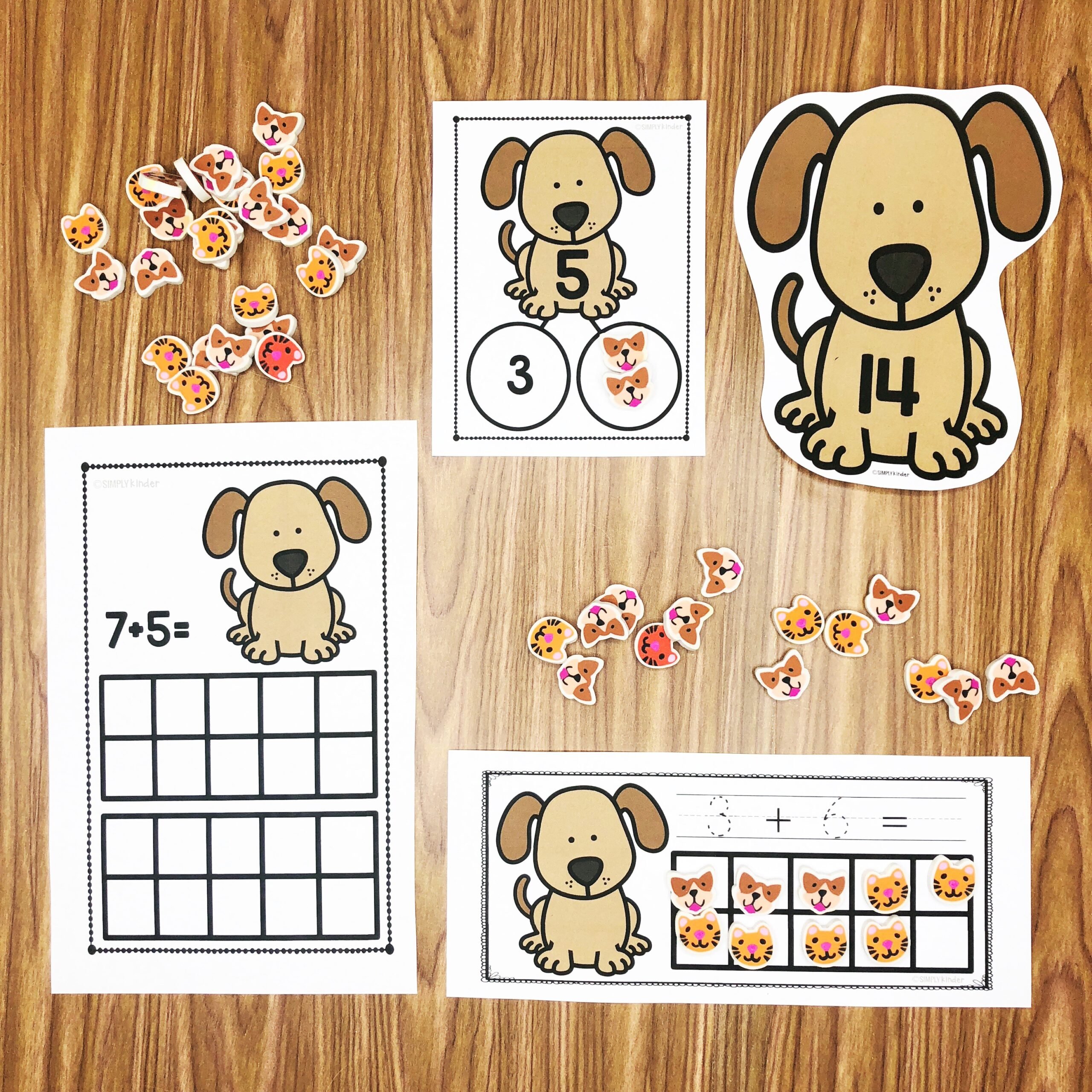 Dog - Mini Eraser Activity Set - Simply Kinder + Printable Membership
