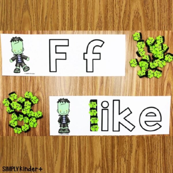 Frankenstein Letters & Words - Mini Eraser Activity Set - Simply Kinder ...