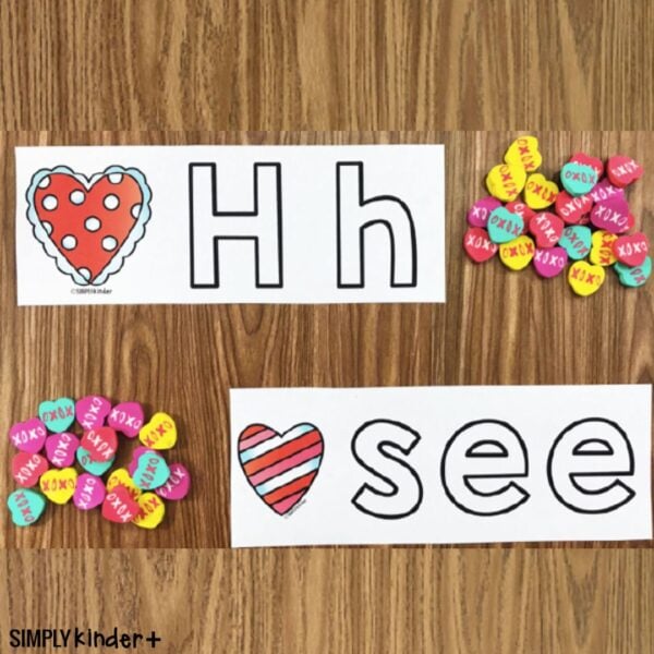 Hearts Letters & Words - Mini Eraser Activity Set - Simply Kinder ...