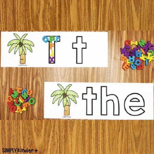 Palm Tree Letters & Words - Mini Eraser Activity Set - Simply Kinder ...