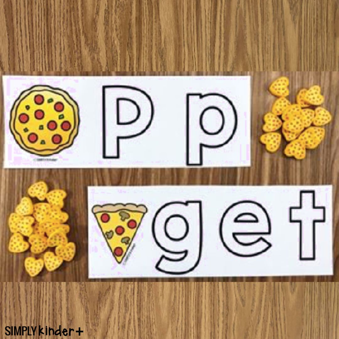 Pizza Letters & Words - Mini Eraser Activity Set - Simply Kinder ...