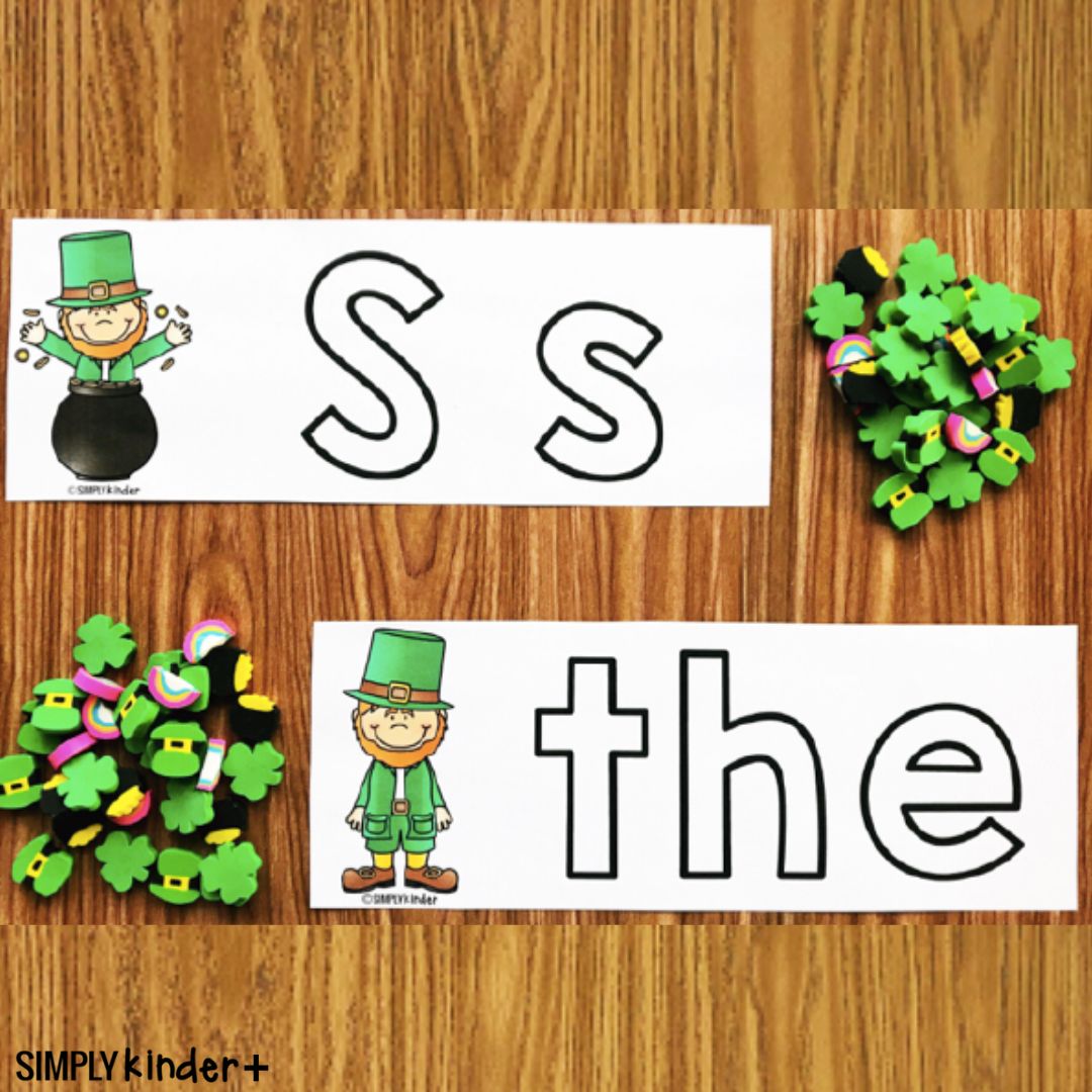 St. Patrick's Day Letters & Words - Mini Eraser Activity Set - Simply ...