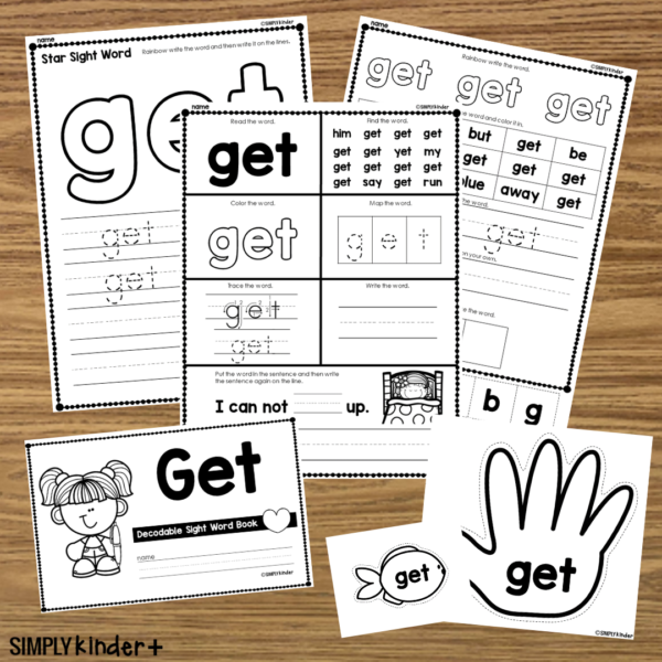 Get - Sight Word Activities - Simply Kinder + Printable Membership