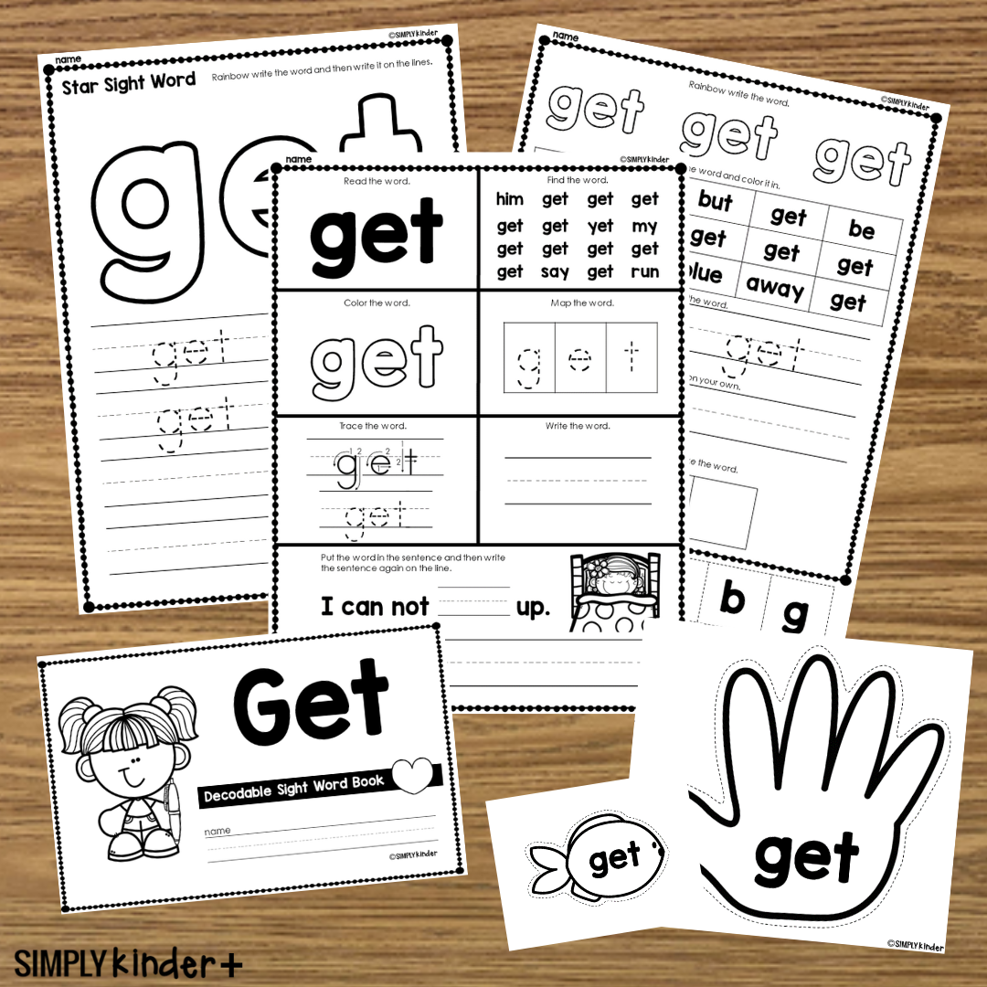 Get - Sight Word Activities - Simply Kinder + Printable Membership