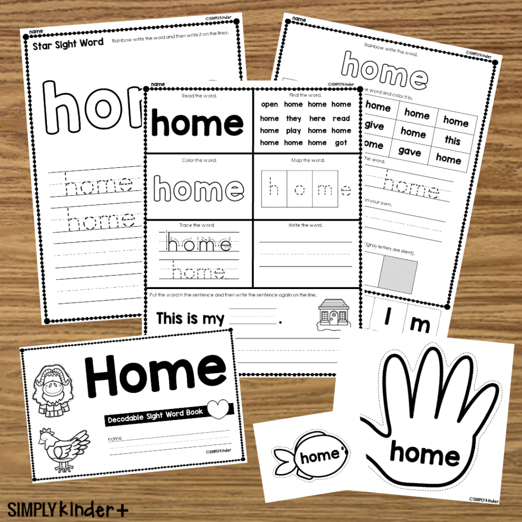 Home - Sight Word Activities - Simply Kinder + Printable Membership