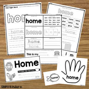 Home - Sight Word Activities - Simply Kinder + Printable Membership