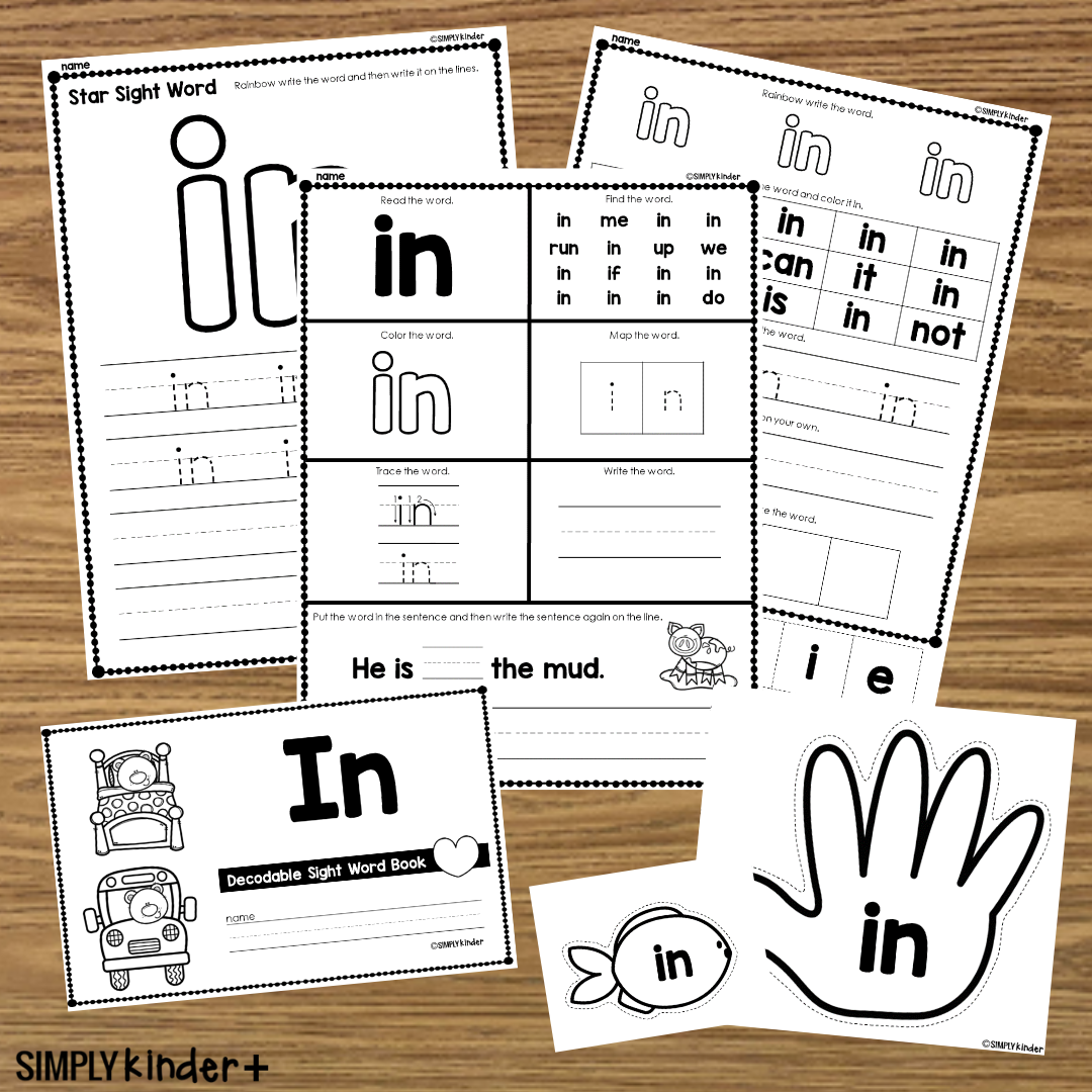 In - Sight Word Activities - Simply Kinder + Printable Membership
