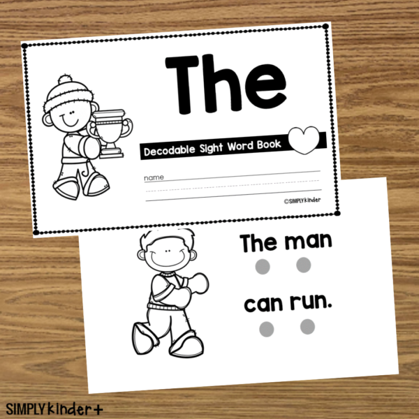 The - Sight Word Book Activities - Simply Kinder + Printable Membership