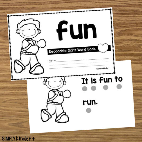 Fun - Sight Word Book Activities - Simply Kinder + Printable Membership