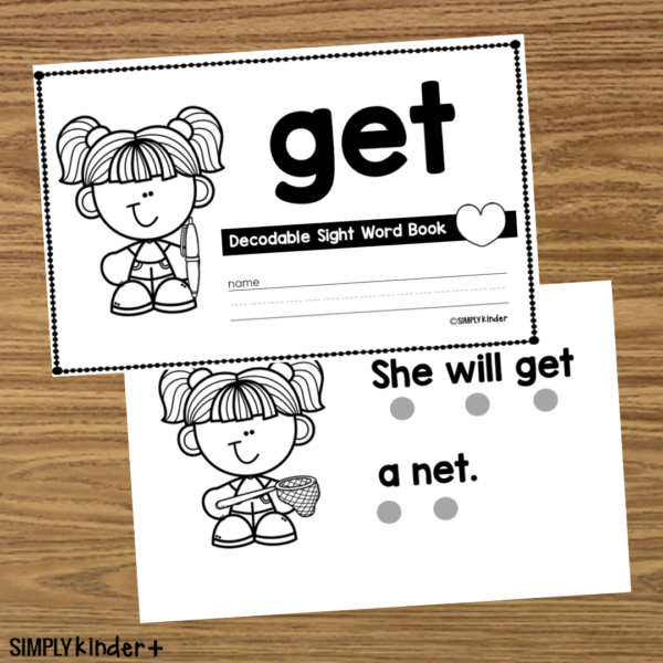 Get - Sight Word Book Activities - Simply Kinder + Printable Membership