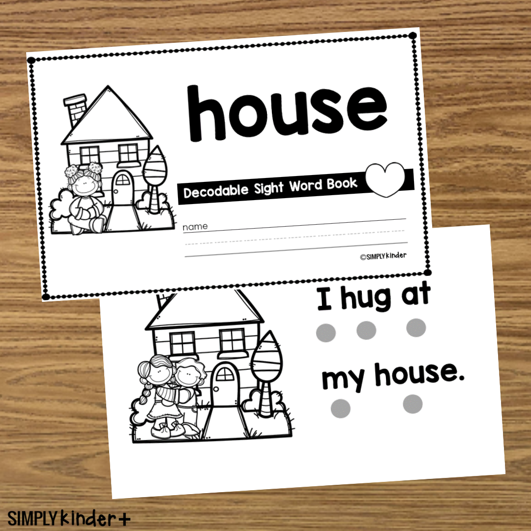 House - Sight Word Book Activities - Simply Kinder + Printable Membership