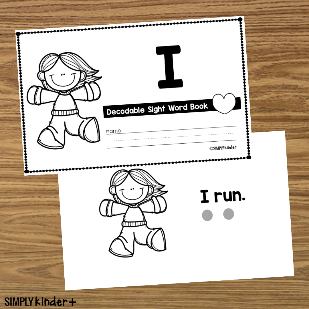 I - Sight Word Book Activities - Simply Kinder + Printable Membership