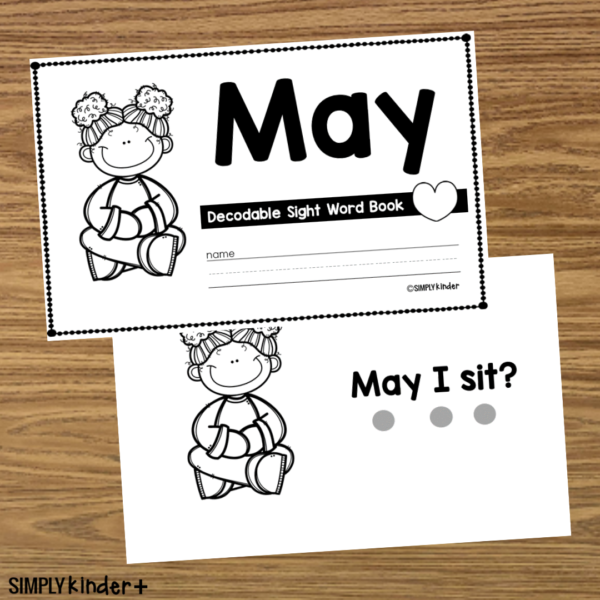 May - Sight Word Book Activities - Simply Kinder + Printable Membership