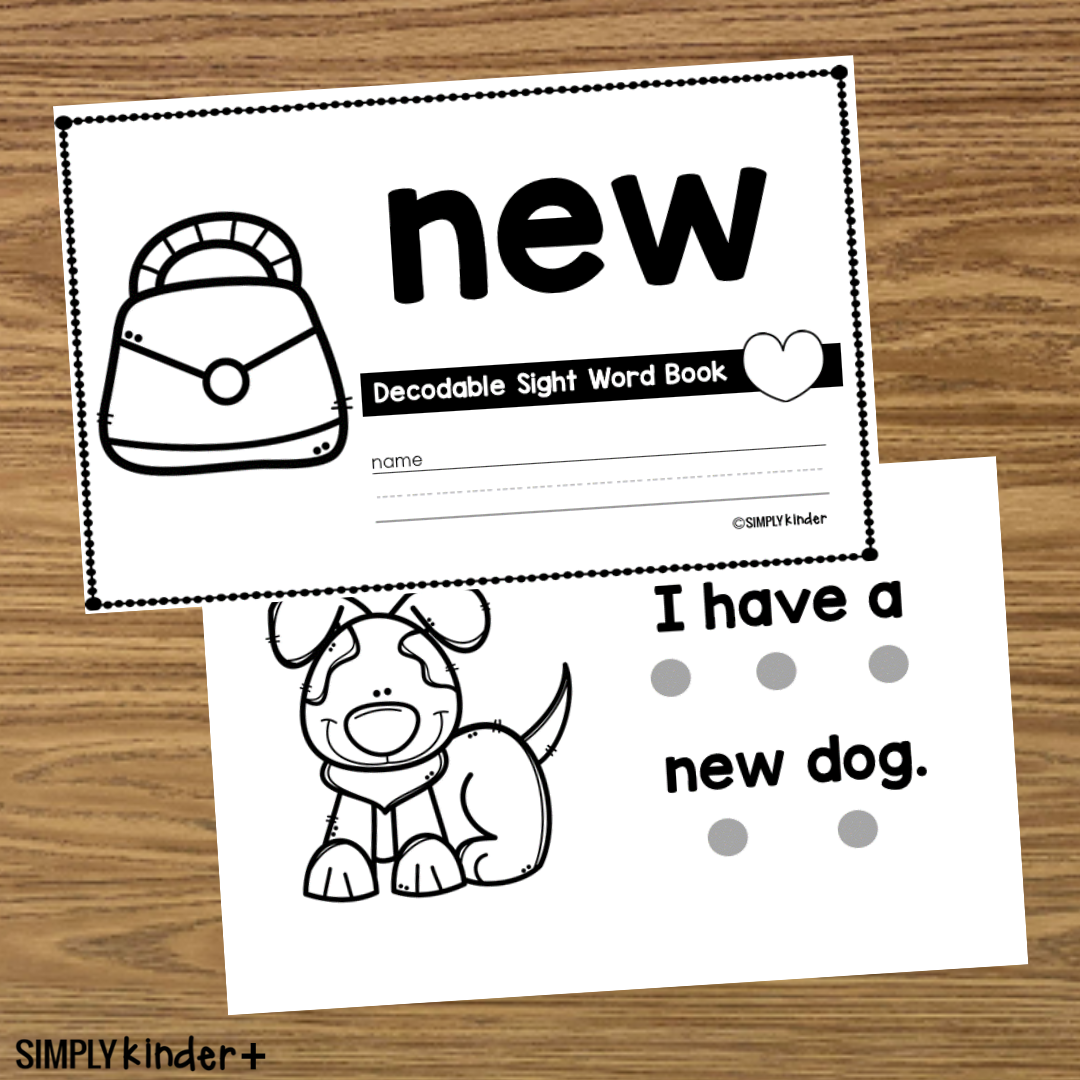 New - Sight Word Book Activities - Simply Kinder + Printable Membership