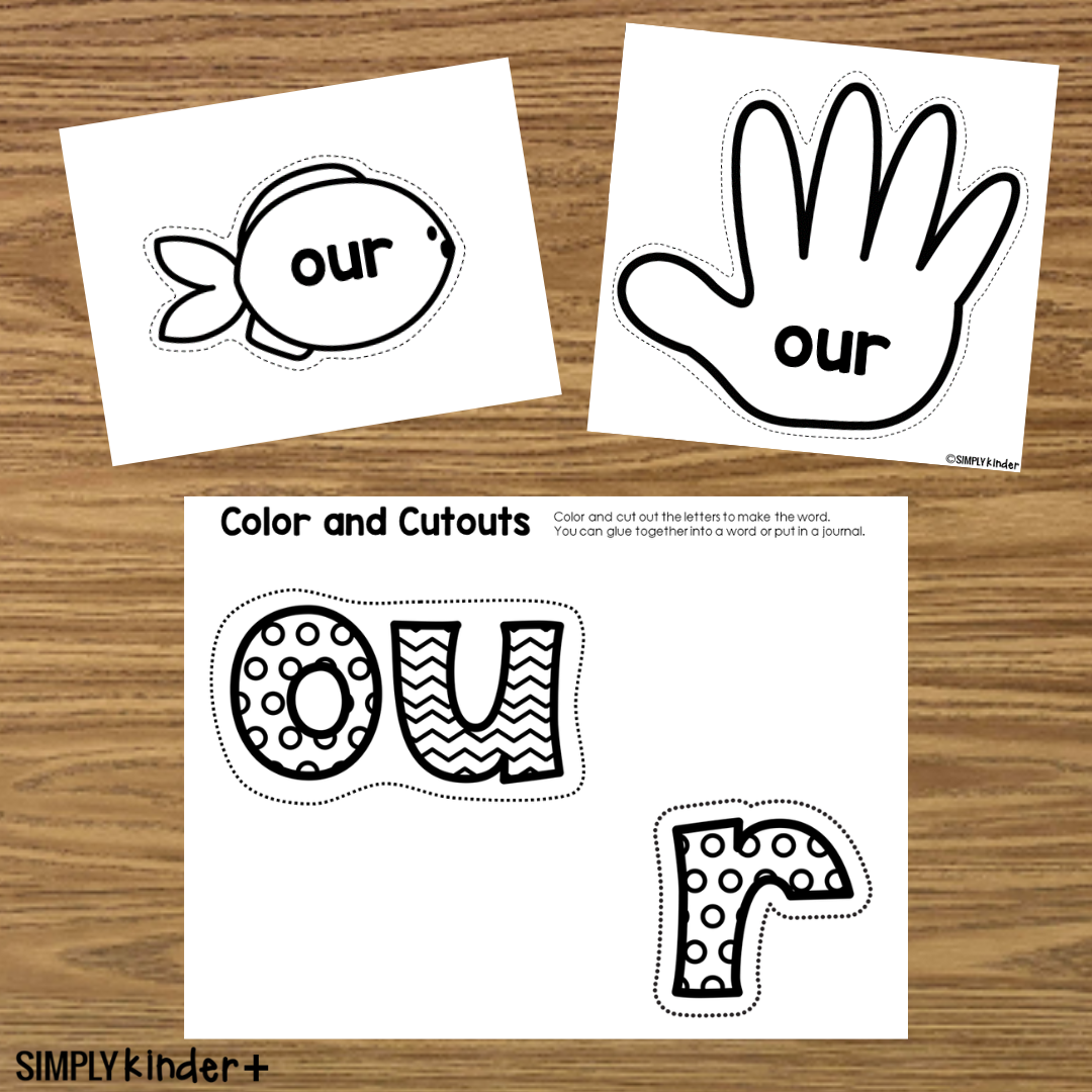 Our - Sight Word Craft Activities - Simply Kinder + Printable Membership