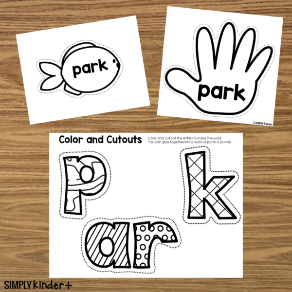 Park - Sight Word Craft Activities - Simply Kinder + Printable Membership