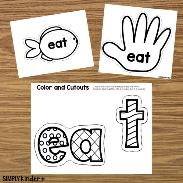 Eat - Sight Word Craft Activities - Simply Kinder + Printable Membership