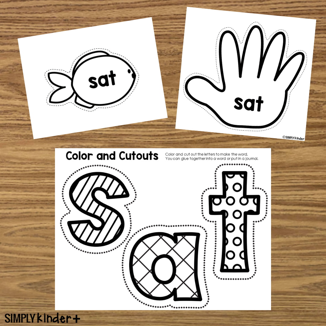 Sat - Sight Word Craft Activities - Simply Kinder + Printable Membership