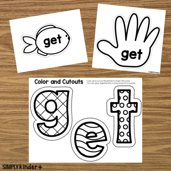 Get - Sight Word Craft Activities - Simply Kinder + Printable Membership