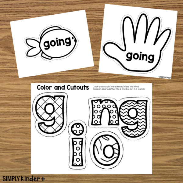 Going - Sight Word Craft Activities - Simply Kinder + Printable Membership