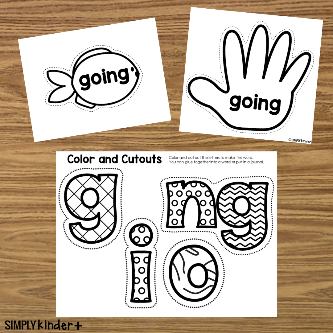 Going - Sight Word Craft Activities - Simply Kinder + Printable Membership
