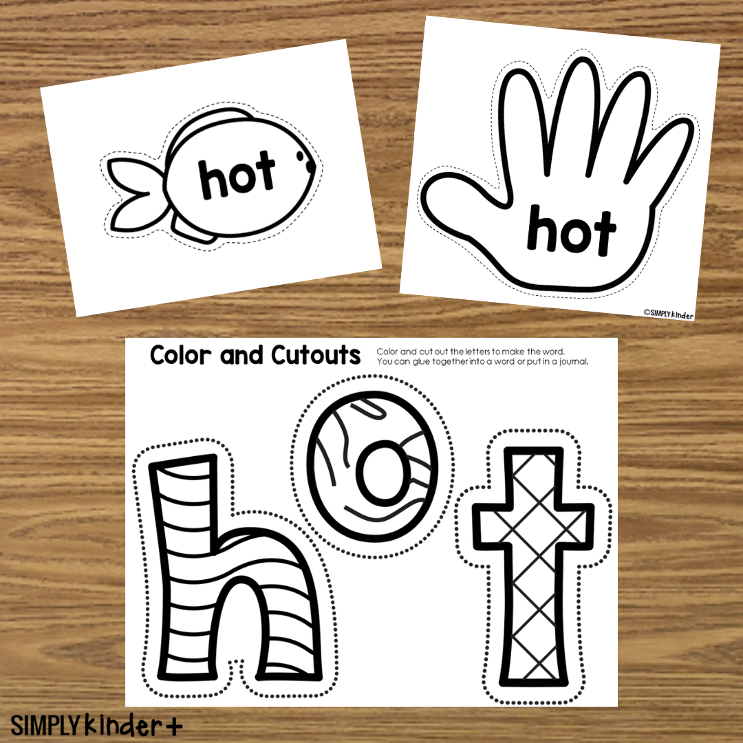 Hot - Sight Word Craft Activities - Simply Kinder + Printable Membership