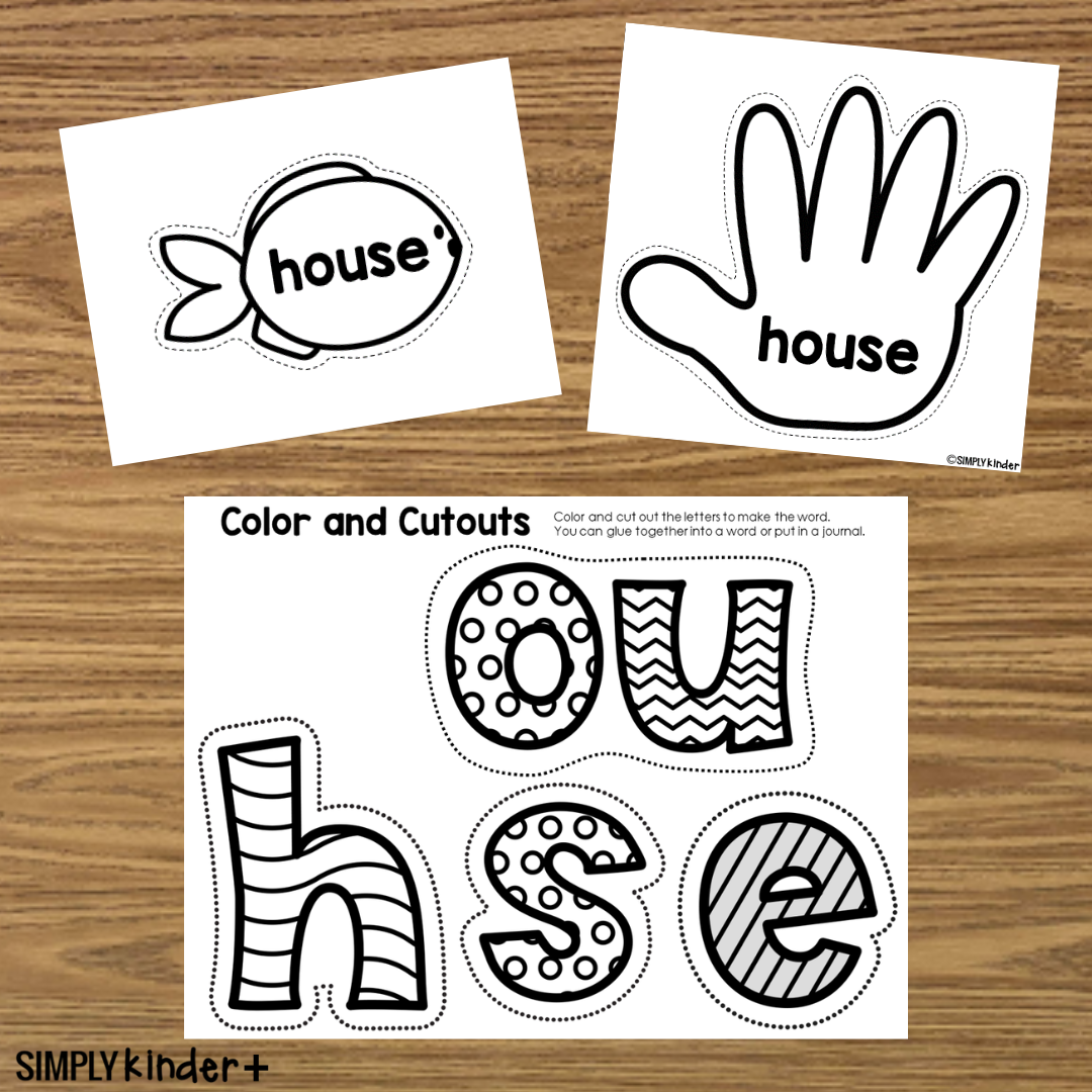 House - Sight Word Craft Activities - Simply Kinder + Printable Membership