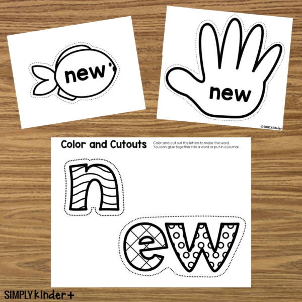New - Sight Word Craft Activities - Simply Kinder + Printable Membership