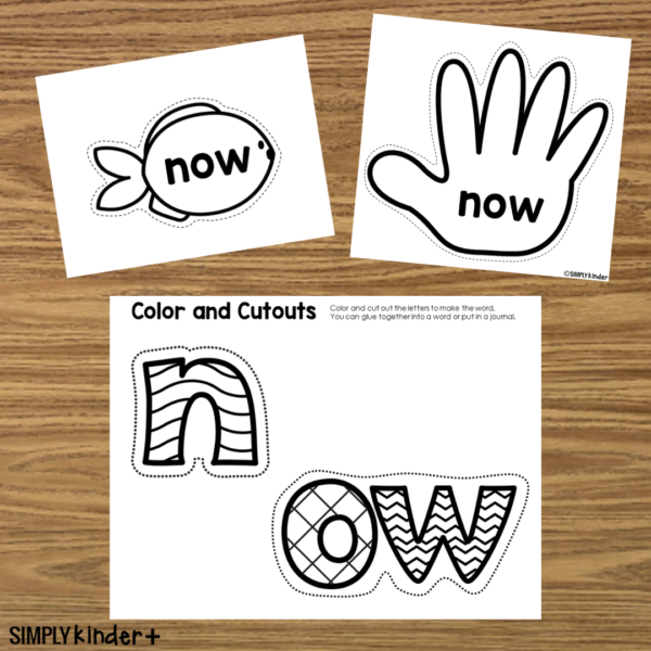 Now - Sight Word Craft Activities - Simply Kinder + Printable Membership