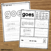 Goes - Sight Word Printable Activities - Simply Kinder + Printable ...