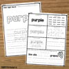 Purple - Sight Word Printable Activities - Simply Kinder + Printable ...