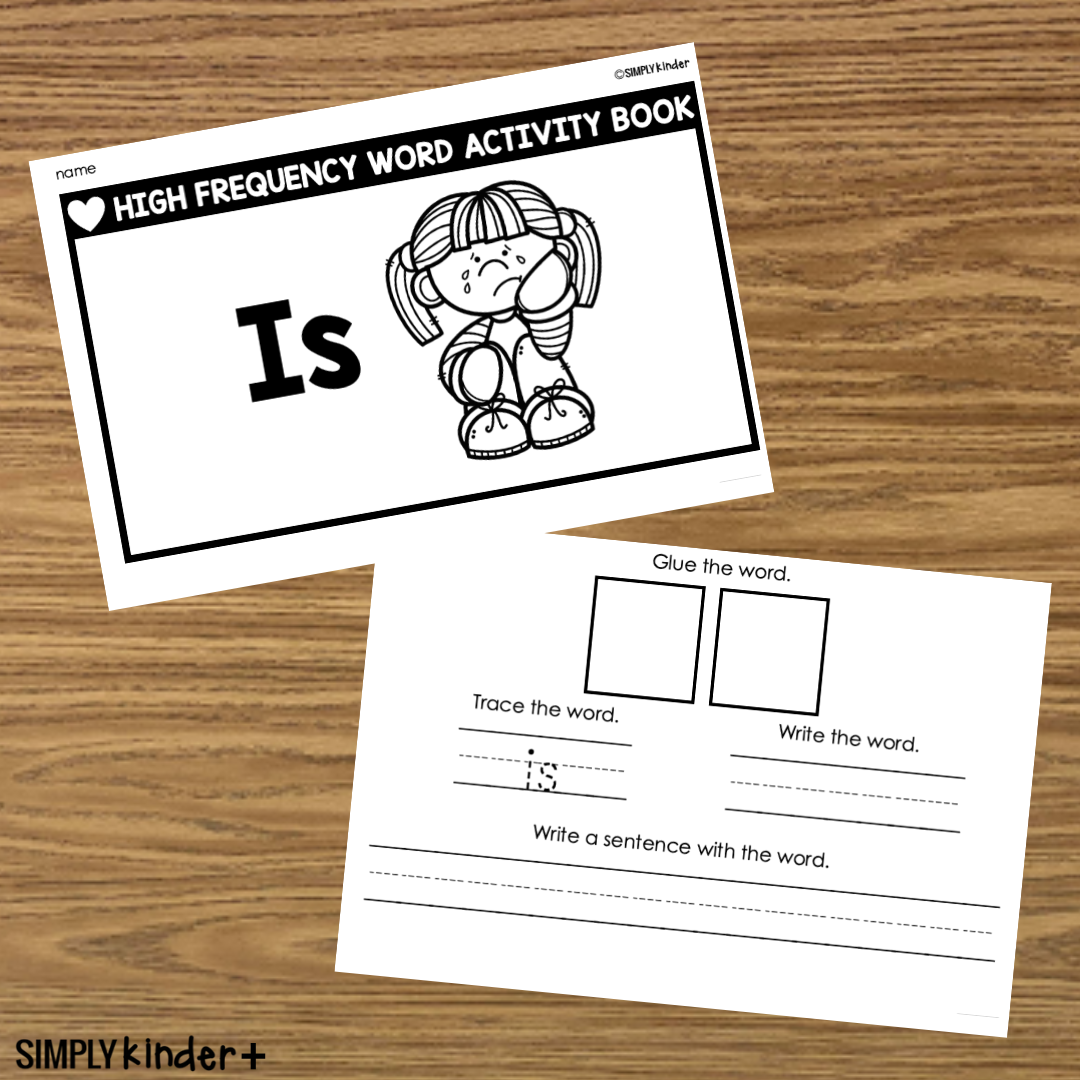 Is- Sight Word Book Activity Book - Simply Kinder + Printable Membership