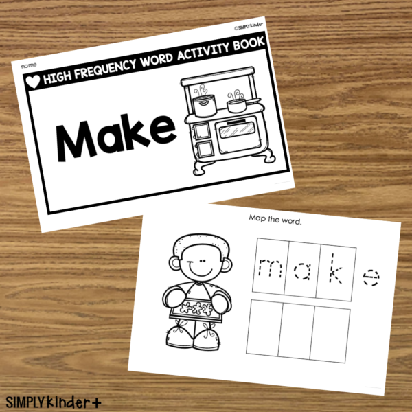 Make – Sight Word Book Activity Book - Simply Kinder + Printable Membership