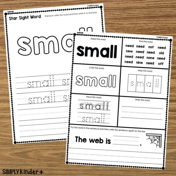Small Sight Word Printable Activities Simply Kinder Plus Small Sight Word Printable Activities Simply Kinder Plus