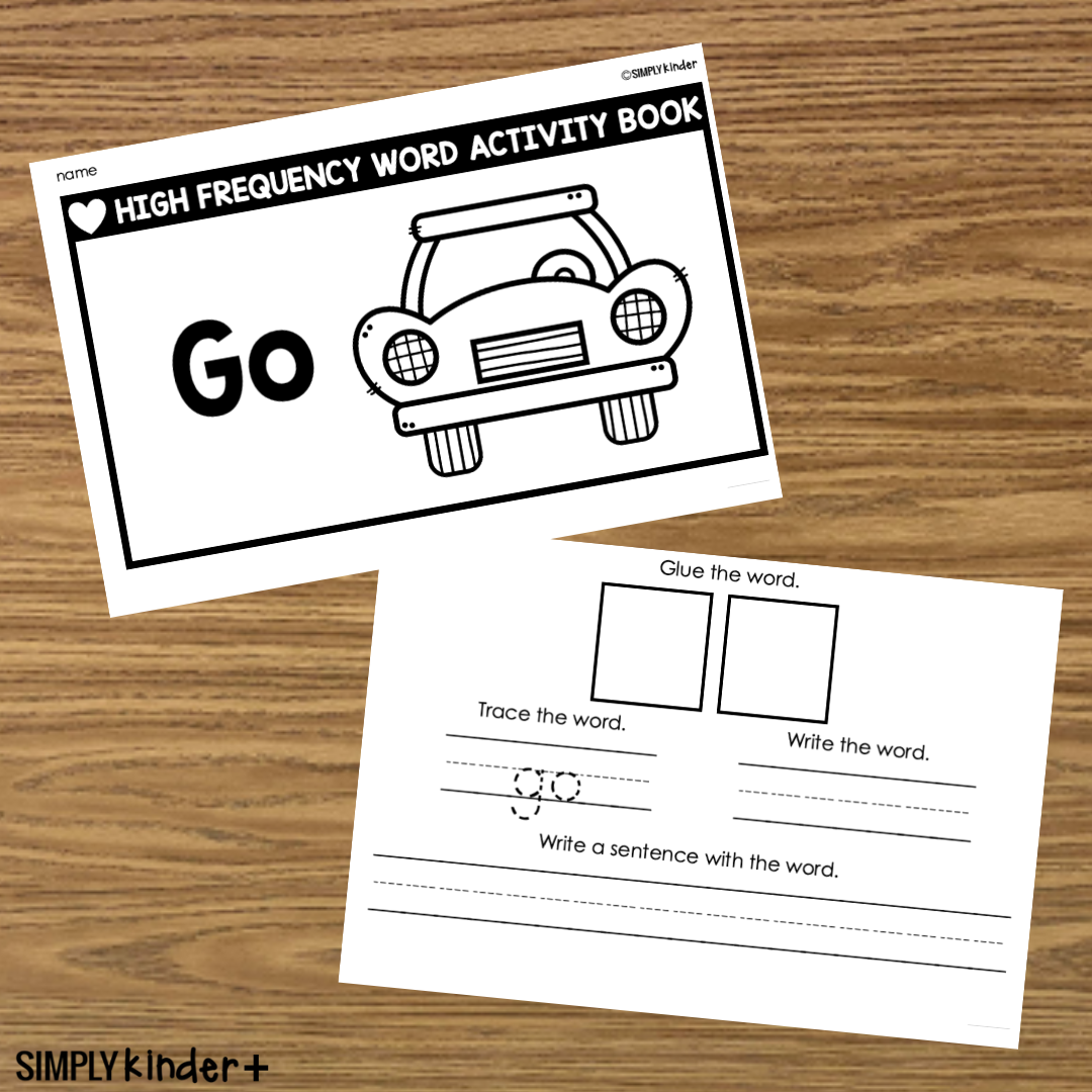 Go- Sight Word Book Activity Book - Simply Kinder + Printable Membership