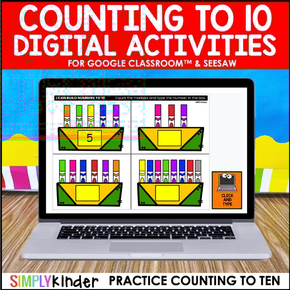 School Digital Counting to 10 for Google and Seesaw - Simply Kinder ...