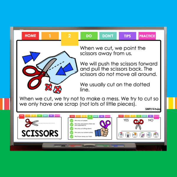 How To Use School Supply Slide Decks - Simply Kinder + Printable Membership