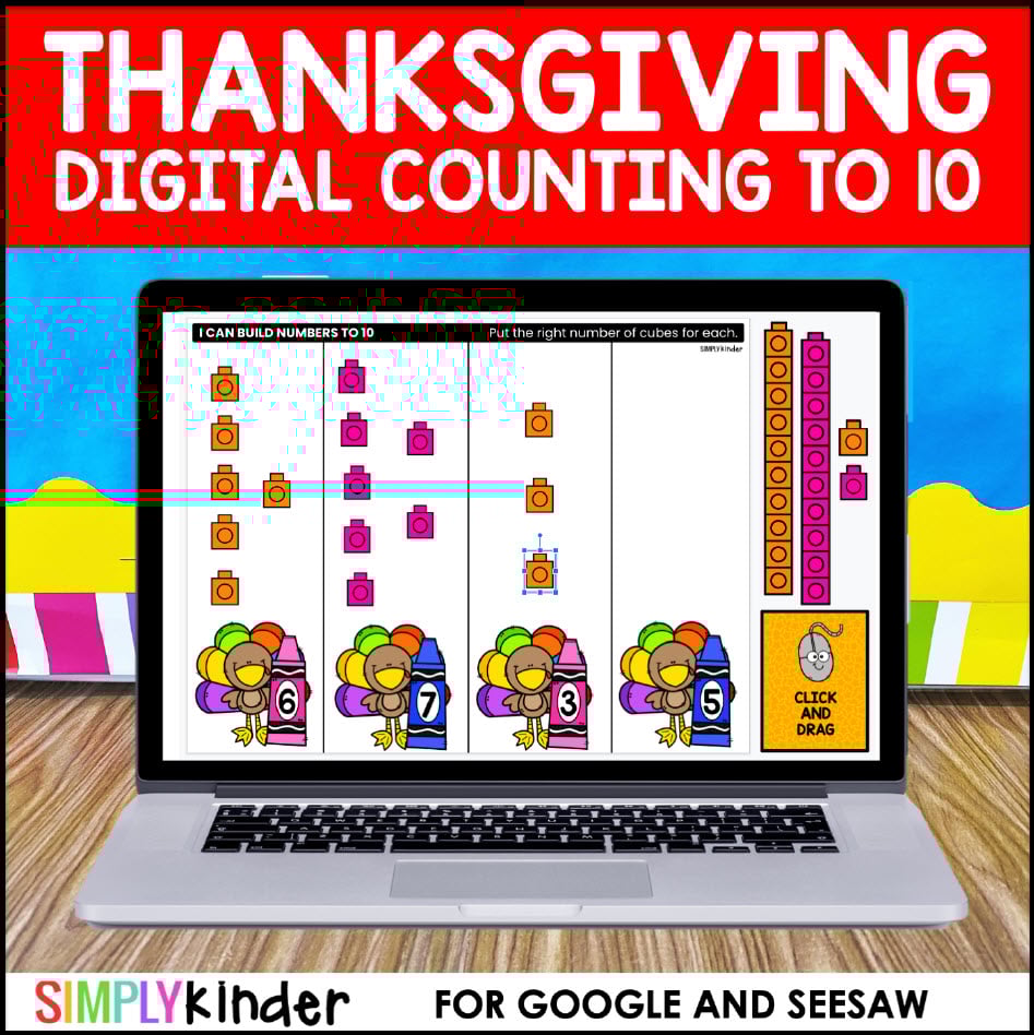 Thanksgiving Digital Counting to 10 for Google and Seesaw - Simply ...