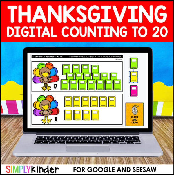 Thanksgiving Digital Counting to 20 for Google and Seesaw - Simply ...