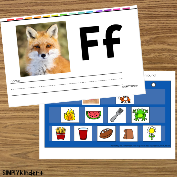 Letter F Alphabet And Sound Mini-Book - Simply Kinder + Printable ...