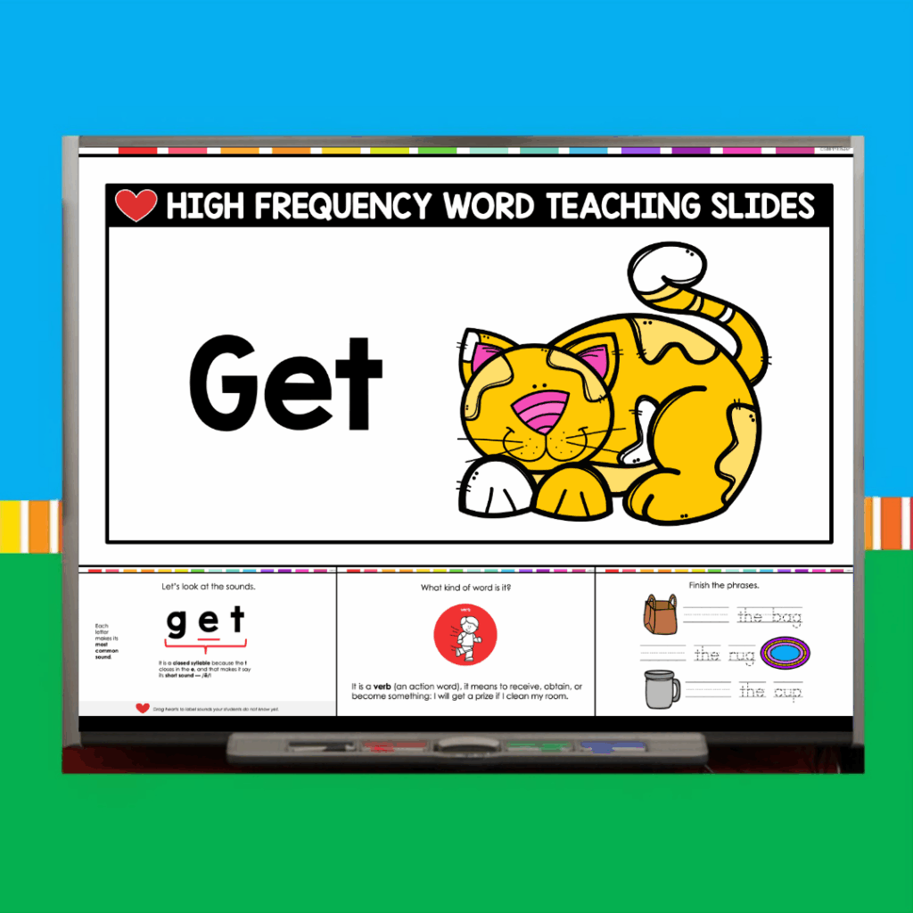 Get Sight Word Teaching Slides - Simply Kinder + Printable Membership