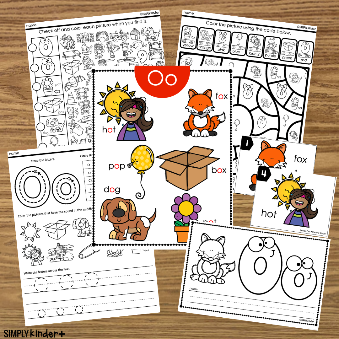 Letter O Alphabet Activities (Middle Sound) - Simply Kinder + Printable ...