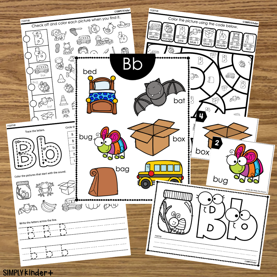 Letter B Alphabet Activities - Simply Kinder + Printable Membership