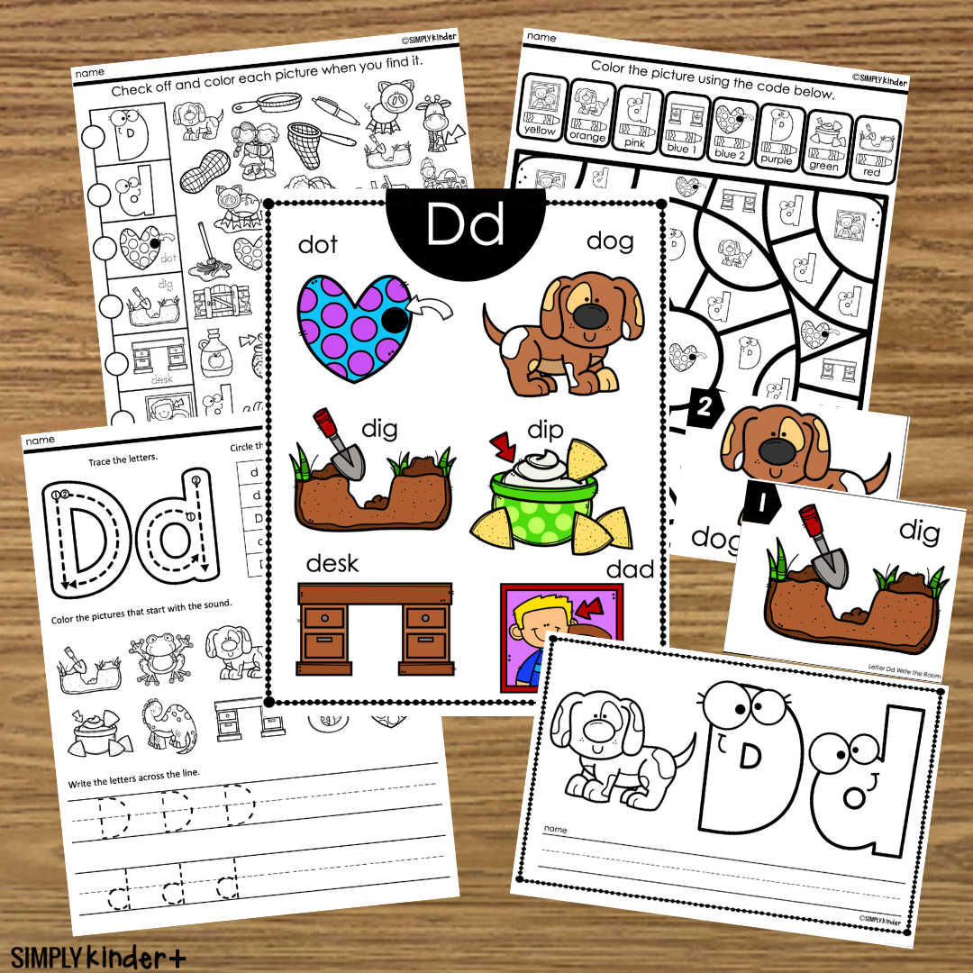 Letter D Alphabet Activities - Simply Kinder + Printable Membership