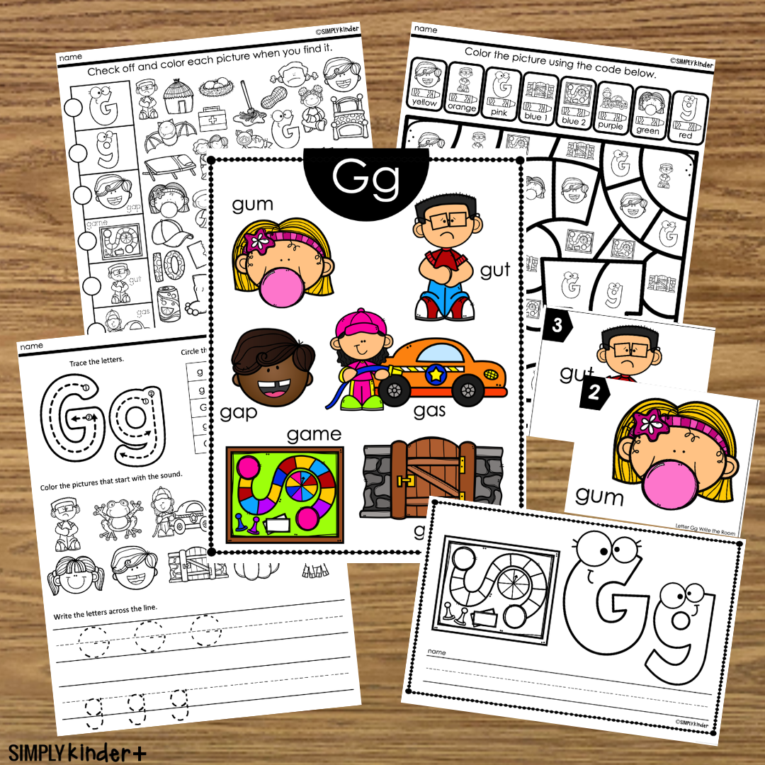 Letter G Alphabet Activities - Simply Kinder + Printable Membership
