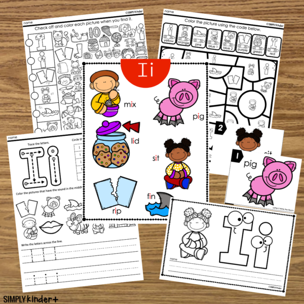 Letter I Alphabet Activities (Middle Sound) - Simply Kinder + Printable ...