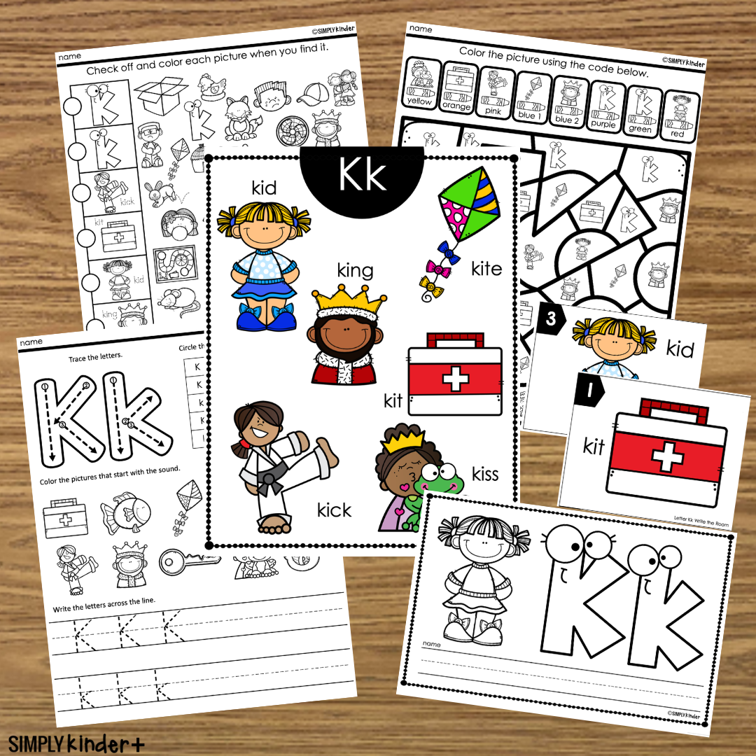 Letter K Alphabet Activities - Simply Kinder Plus